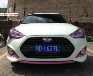 Hyundai Veloster has a bit of Pink in China