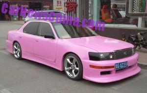 First Generation Lexus LS400 is Pink with a Body Kit in China