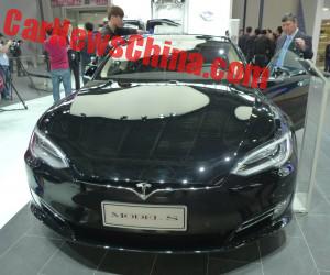 Facelifted Tesla Model S electrifies the Beijing Auto Show in China