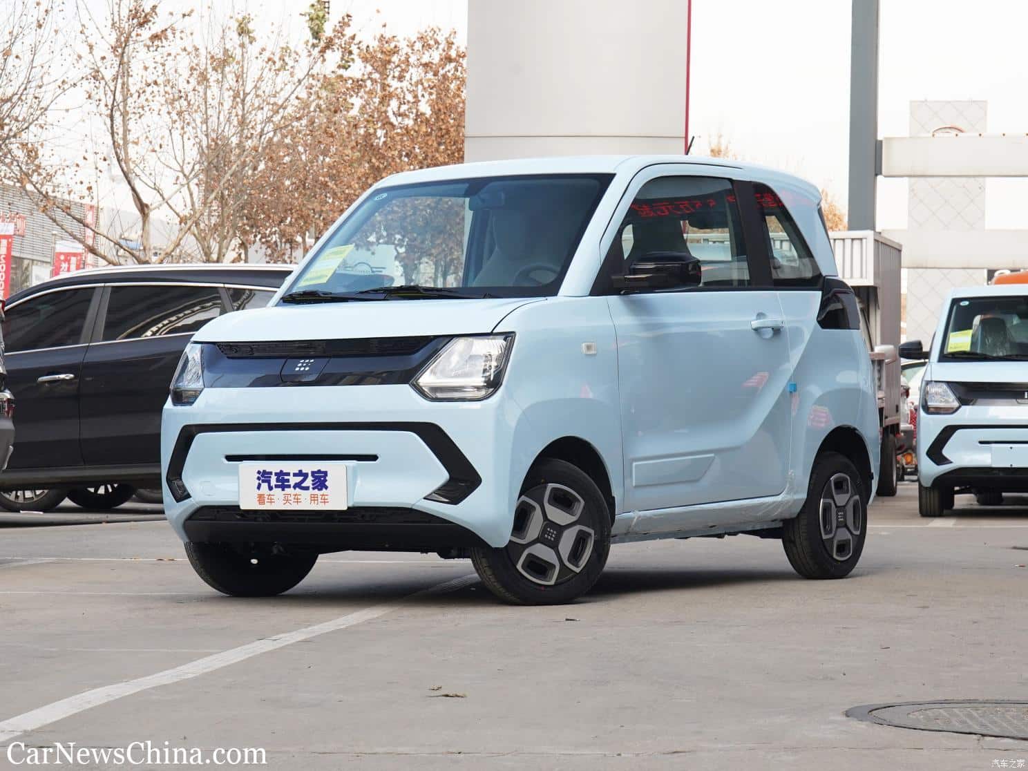 Interior of the Fengguang MINI EV unveiled with an odd LCD screen