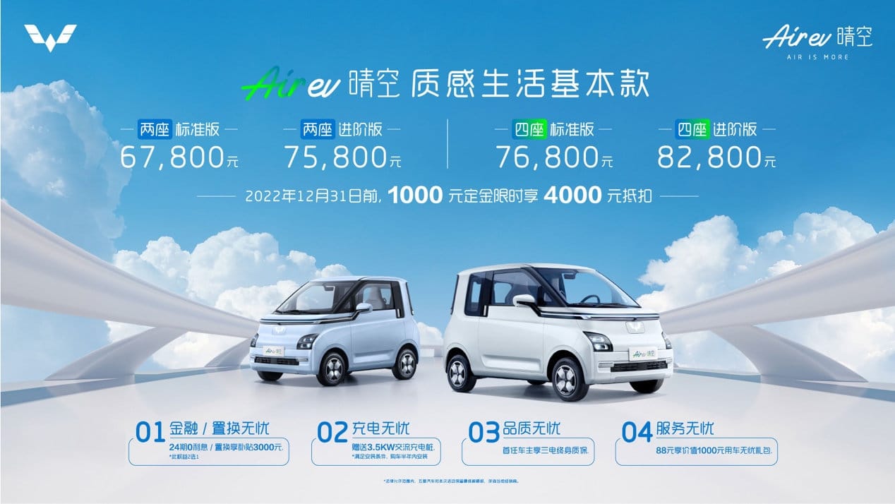 Wuling Air ev Launched In China With $9,700 Starting Price