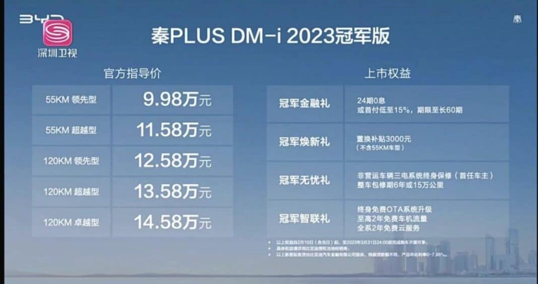 2023 BYD Qin Plus DM-i Launched In China, Price Starts At 14,600 USD