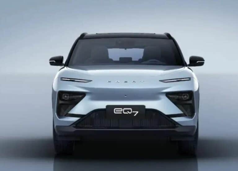 Chery eQ7 pure electric SUV official images revealed in China with a 155kW motor