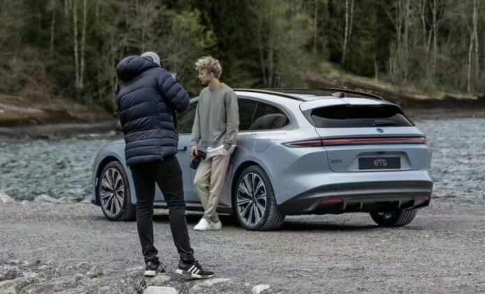 Nio ET5 Touring behind-the-scenes pictures leaks from promo shooting