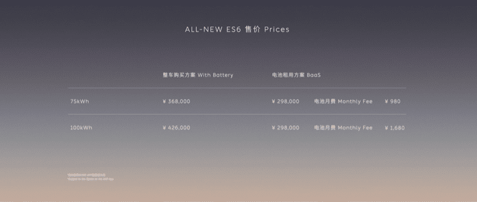 Nio launched the 2023 ES6 SUV, for 52,200 USD. 150 kWh semi-solid ...