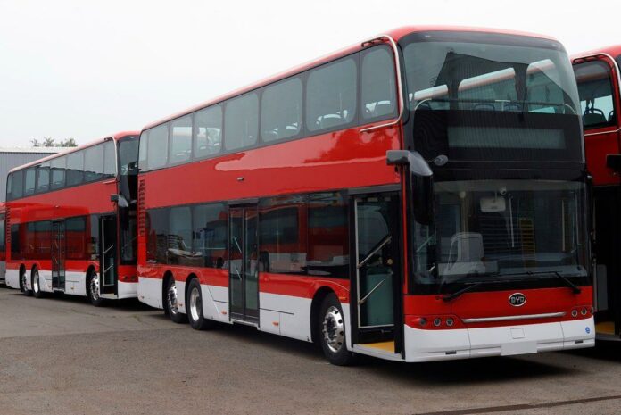 BYD's electric double-decker buses arrive in Chile, the first on the continent