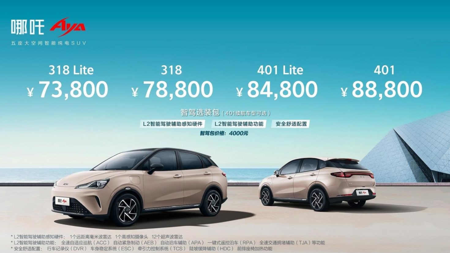 Neta Aya launched in China with 401 km of range. Starts at 10,300 USD