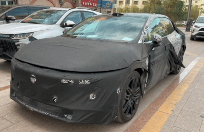 Geely Zeekr first electric sedan spotted on a road test