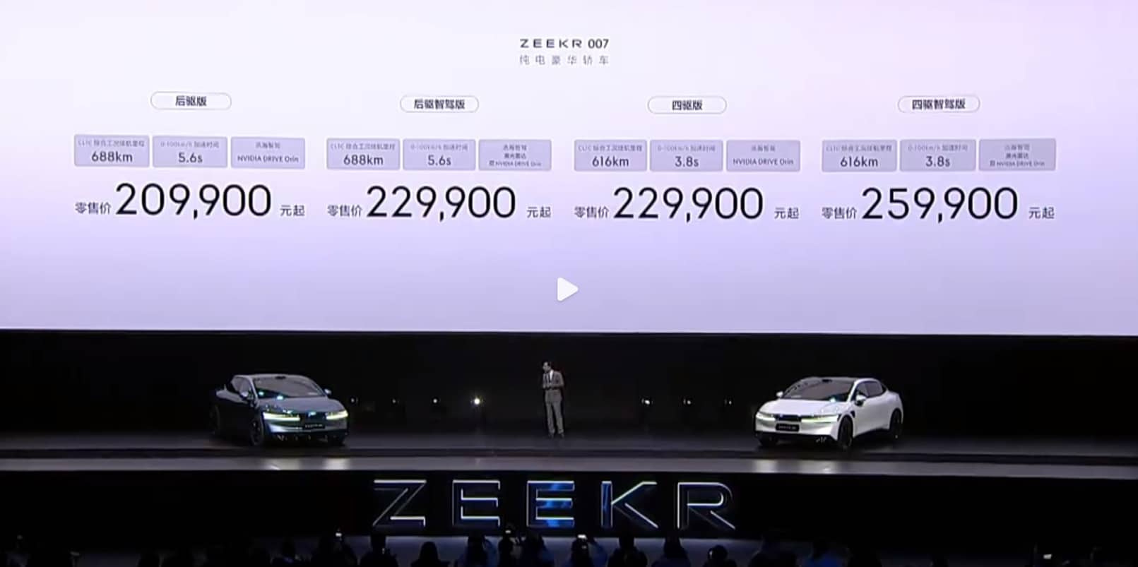 Zeekr 007 launched with the world's fastest charging - 610 km range in ...