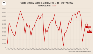 China EV registrations in W6+7: BYD 30,600, Tesla 8,200, Li Auto 7000 ...