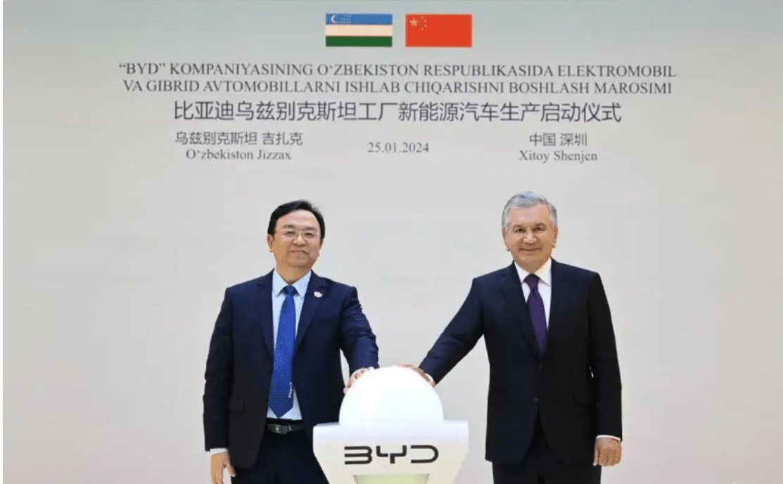 BYD first batch vehicles rolled off assembly line in Uzbekistan
