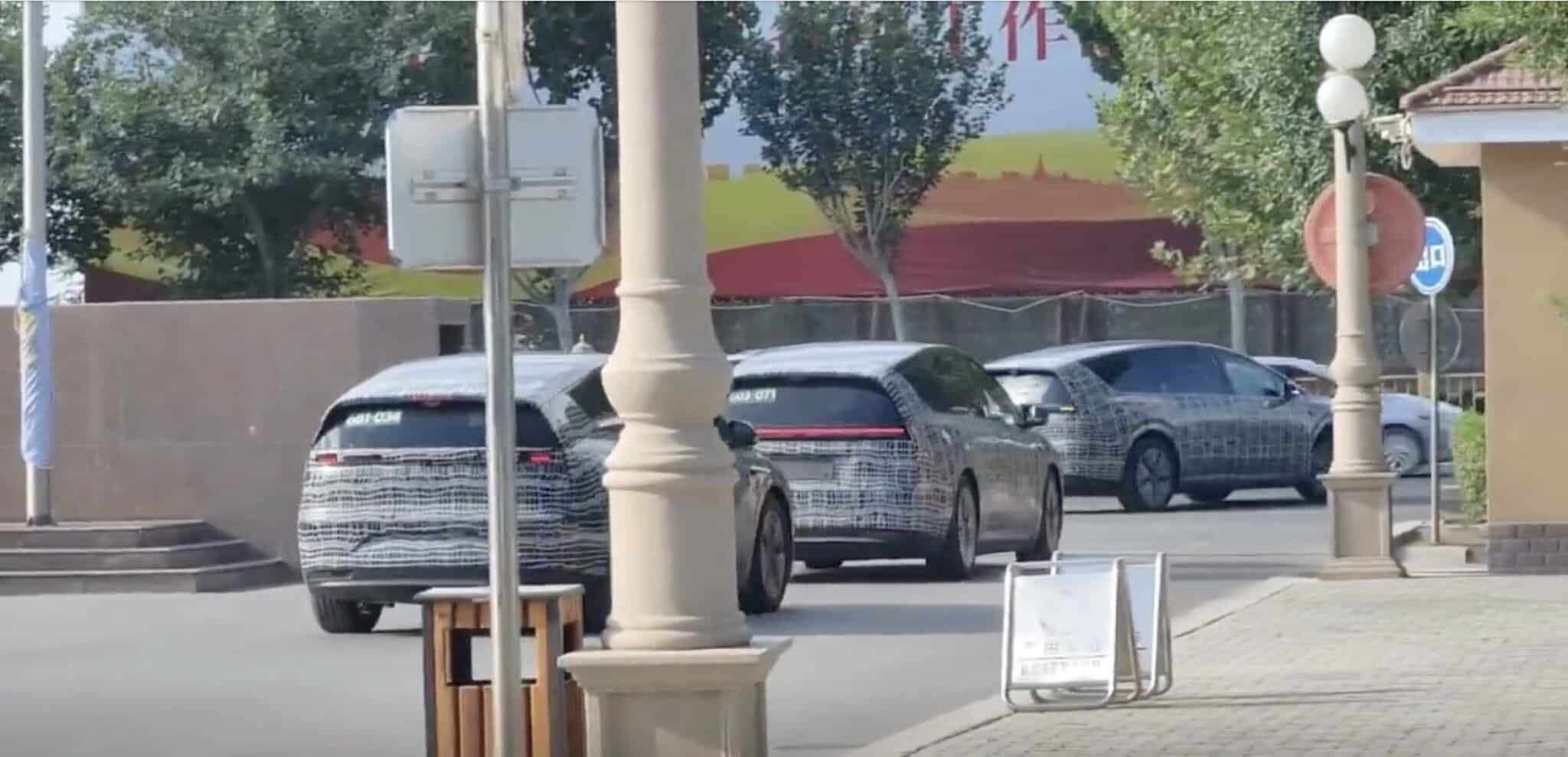 Li Auto spy shot shows all 3 M series all-electric SUVs in one picture