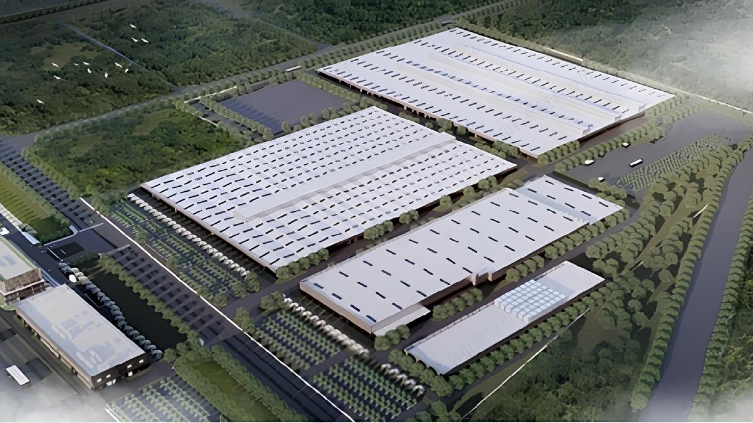 Xiaomi F2 car factory steel structure completed in two months