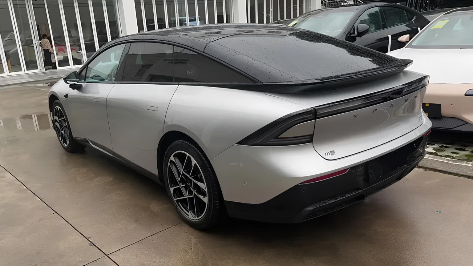 Xpeng P7+ spotted at dealer before official launch on October 10