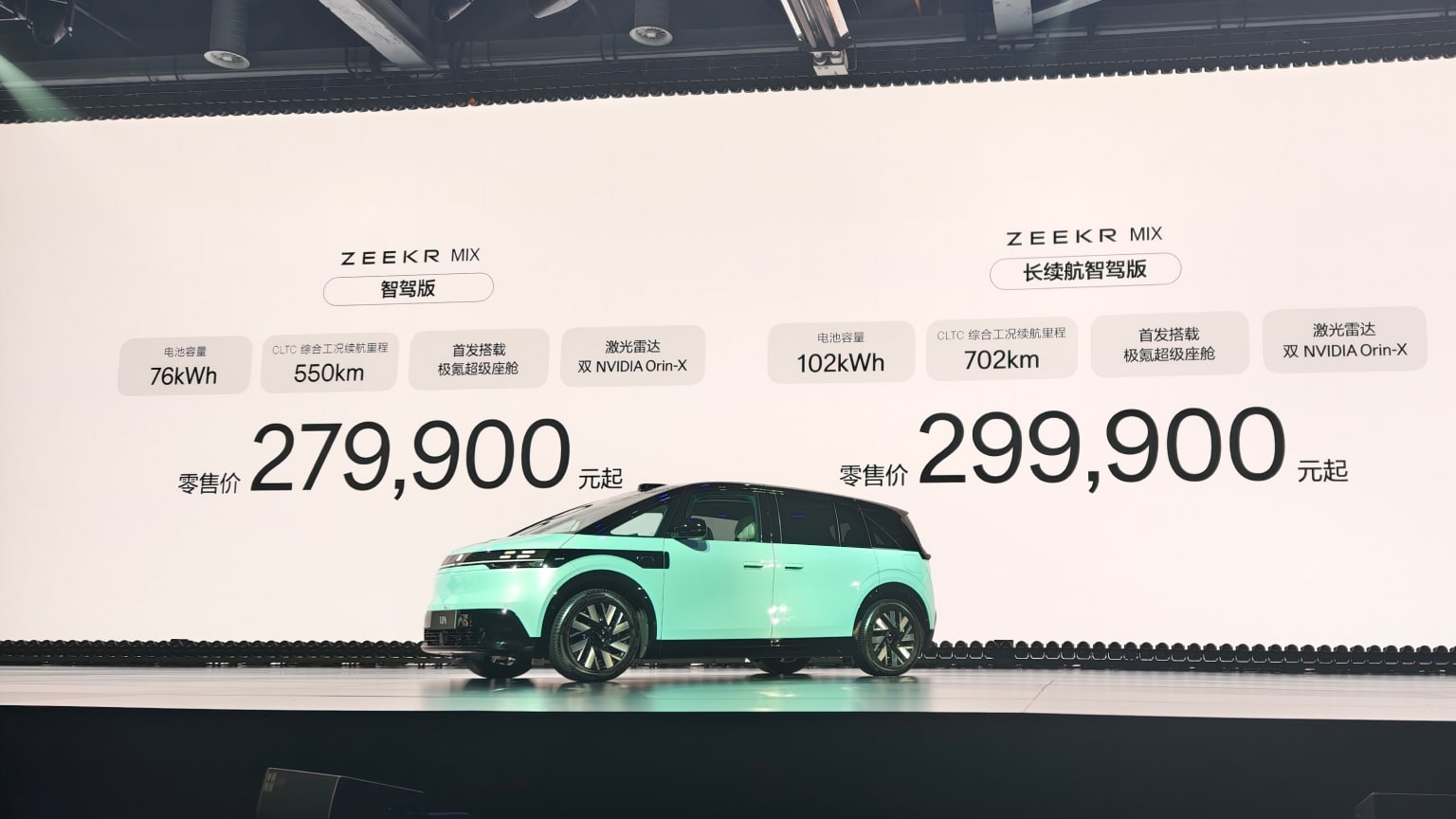 Zeekr Mix MPV with 3 sliding doors entered China for 39,250 USD