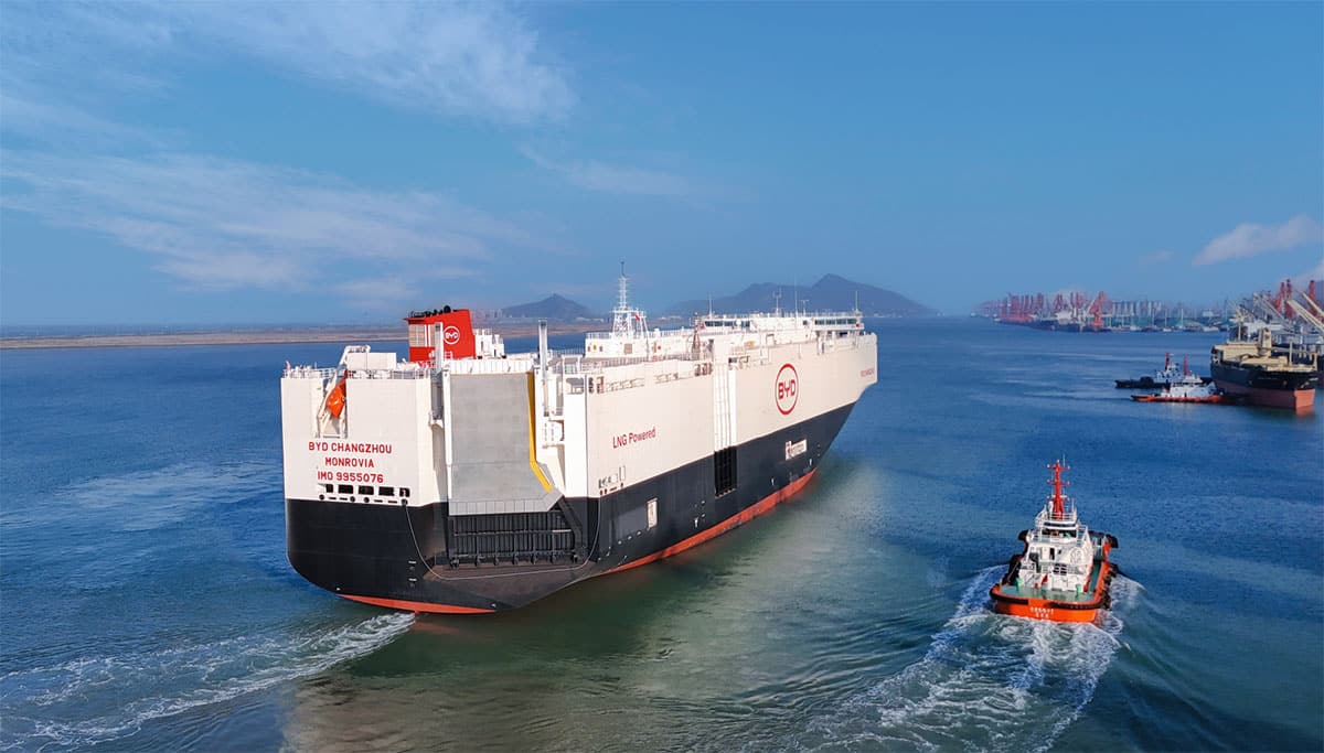 BYD’s second ro-ro ship begins operations