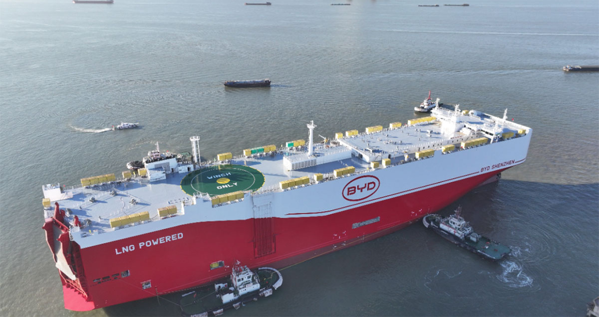 World's largest Ro-Ro ship BYD Shenzhen ready to carry your vehicles..