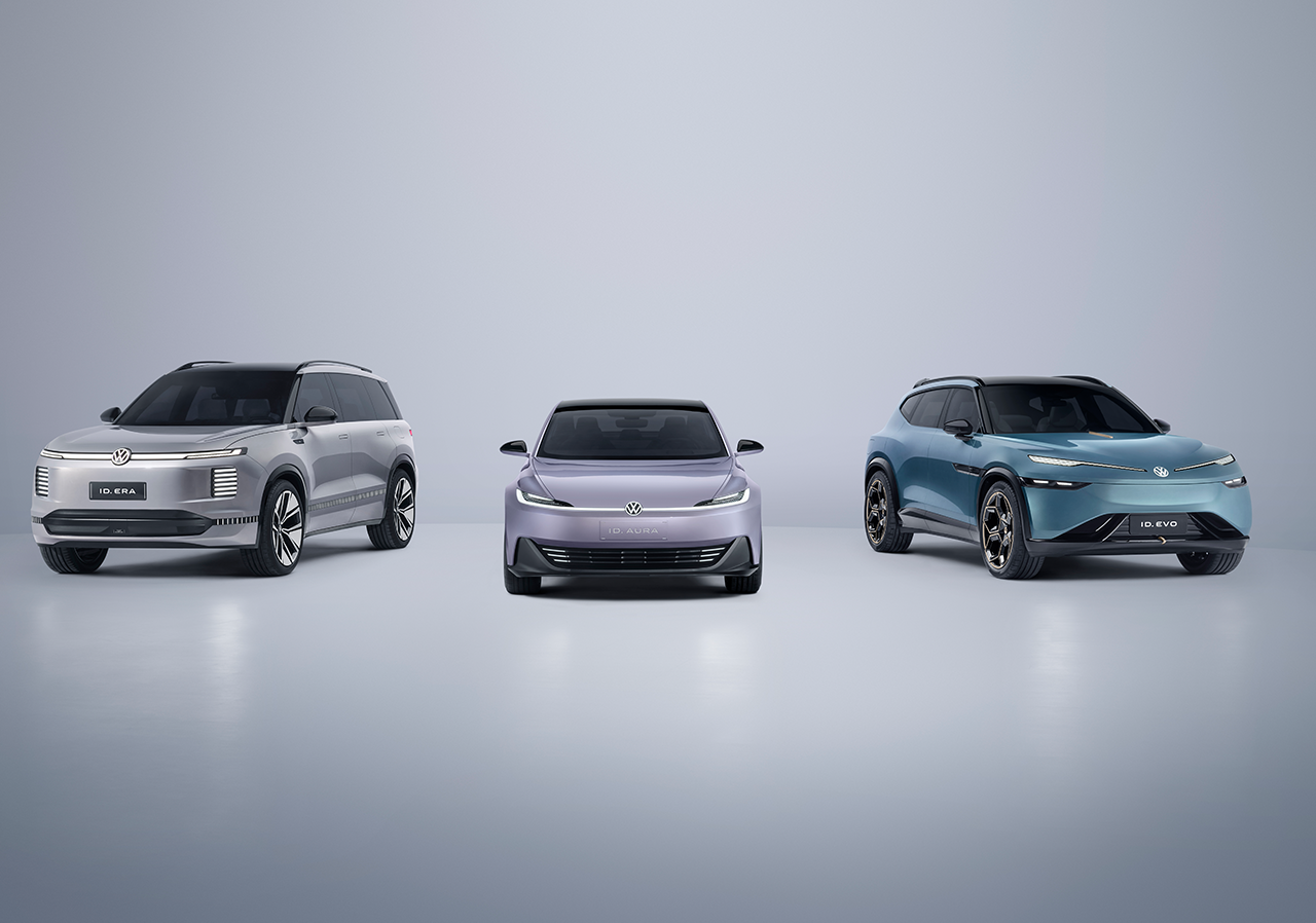 Volkswagen unveiled three electric concept vehicles: ID. AURA sedan, ID ...
