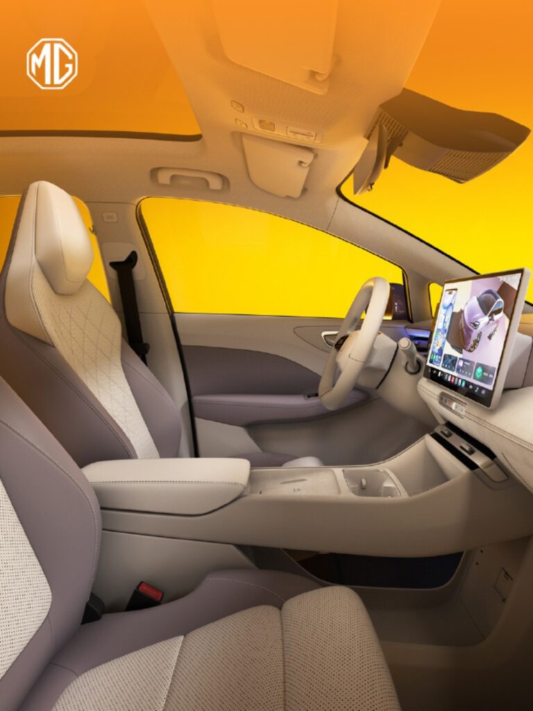2025 MG4 EV interior officially revealed with Oppo smart cockpit and ...