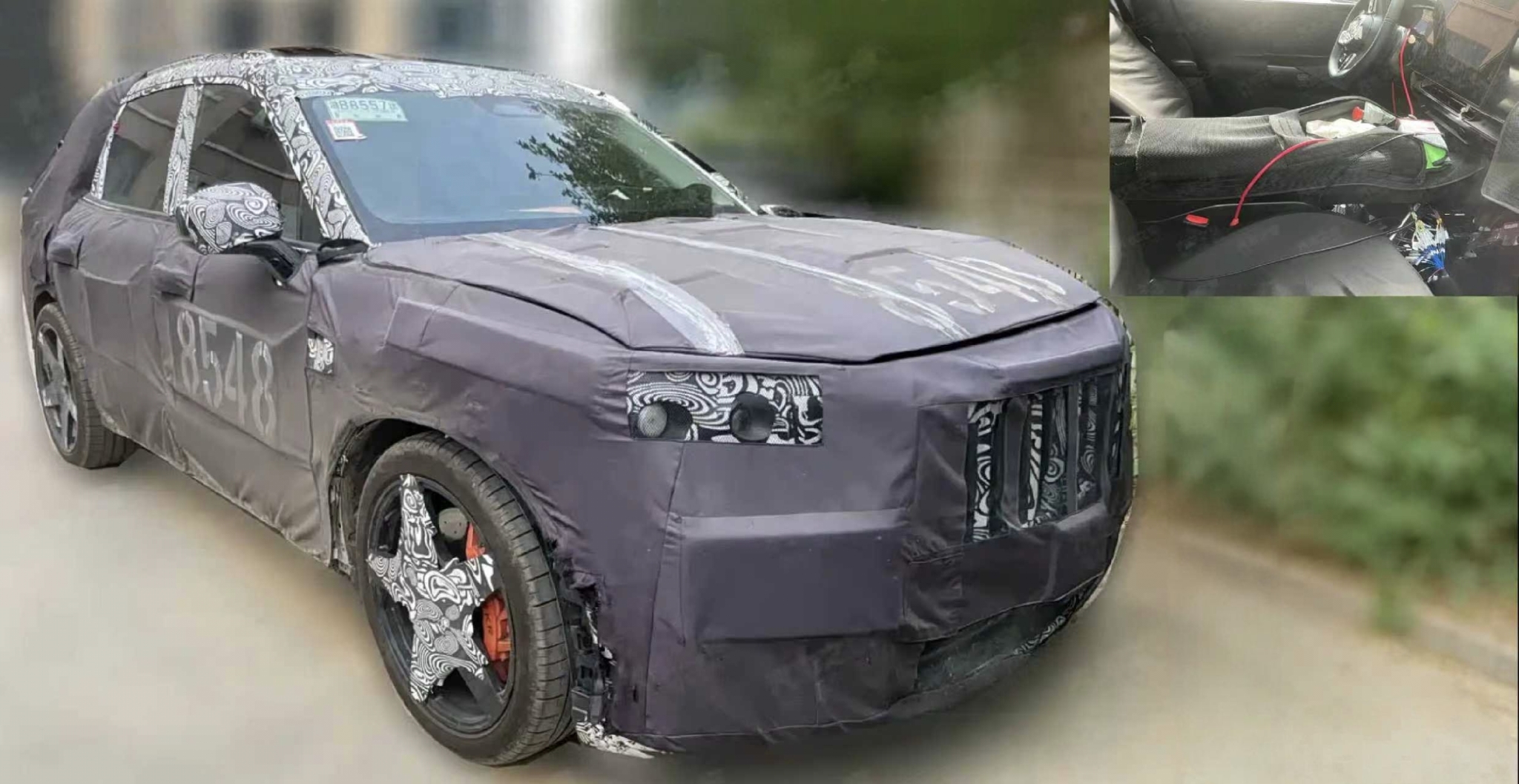 Zeekr 8X's cabin leaked, interior reveals three‑spoke steering wheel in large SUV